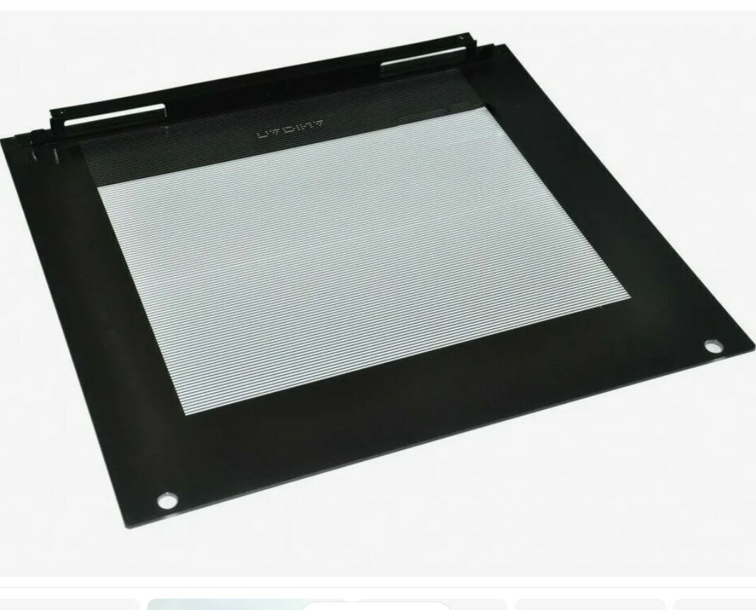 Стекло наружное двери духовки плиты Darina, 445х495 мм, L между отверстиями под ручку 41,5 см. (по центрам 43 см.)