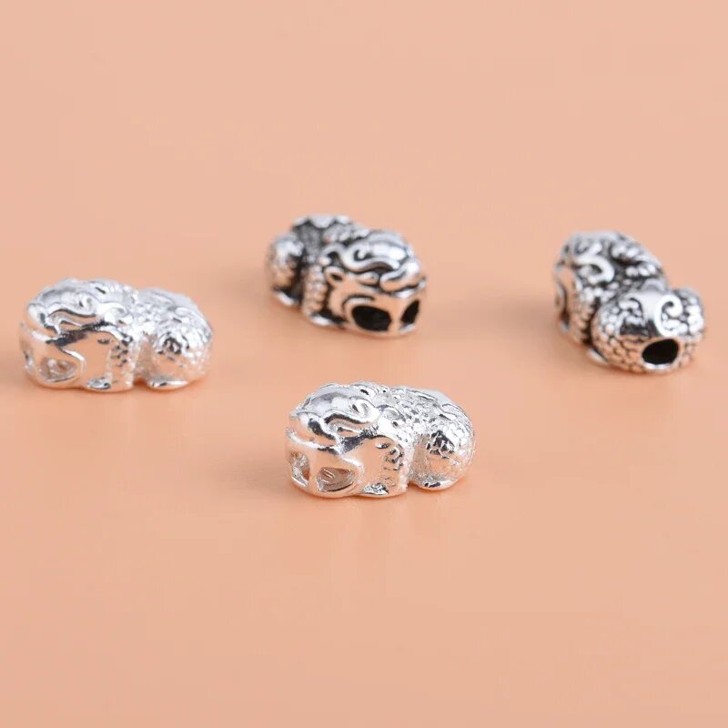 Бусины из тайского серебра 925 пробы с бусинами ручной работы