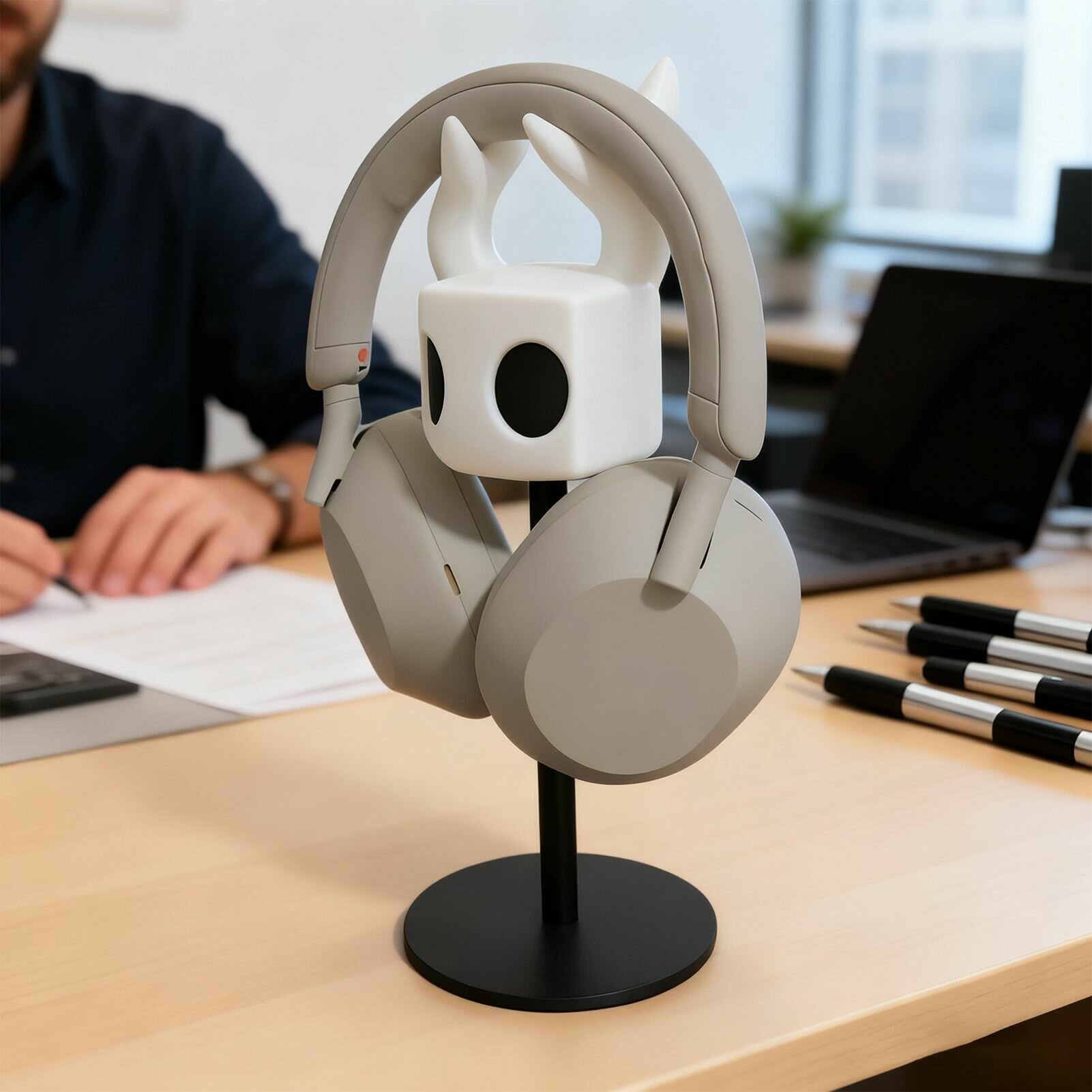 Headphones Stand, Plastic, white — фото 1