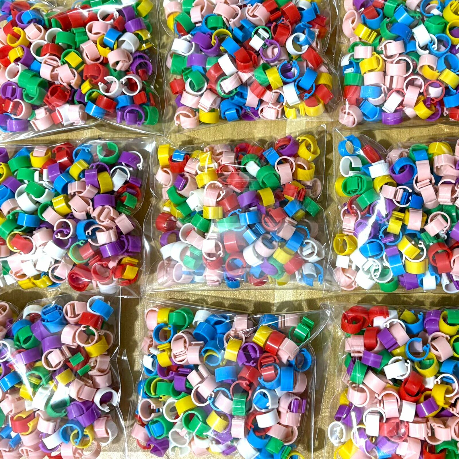 Пластиковые кольца для ног голубей TUBEBEANS 200 шт