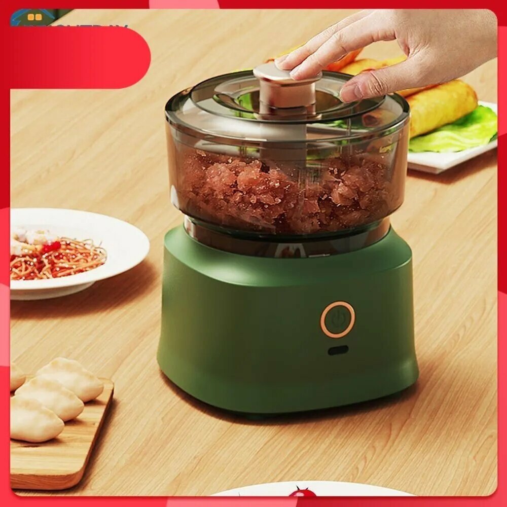 Новый кухонный многофункциональный кухонный комбайн, беспроводная электрическая мясорубка, Машина для измельчения чеснока, подарок, зарядка через USB, 45 Вт