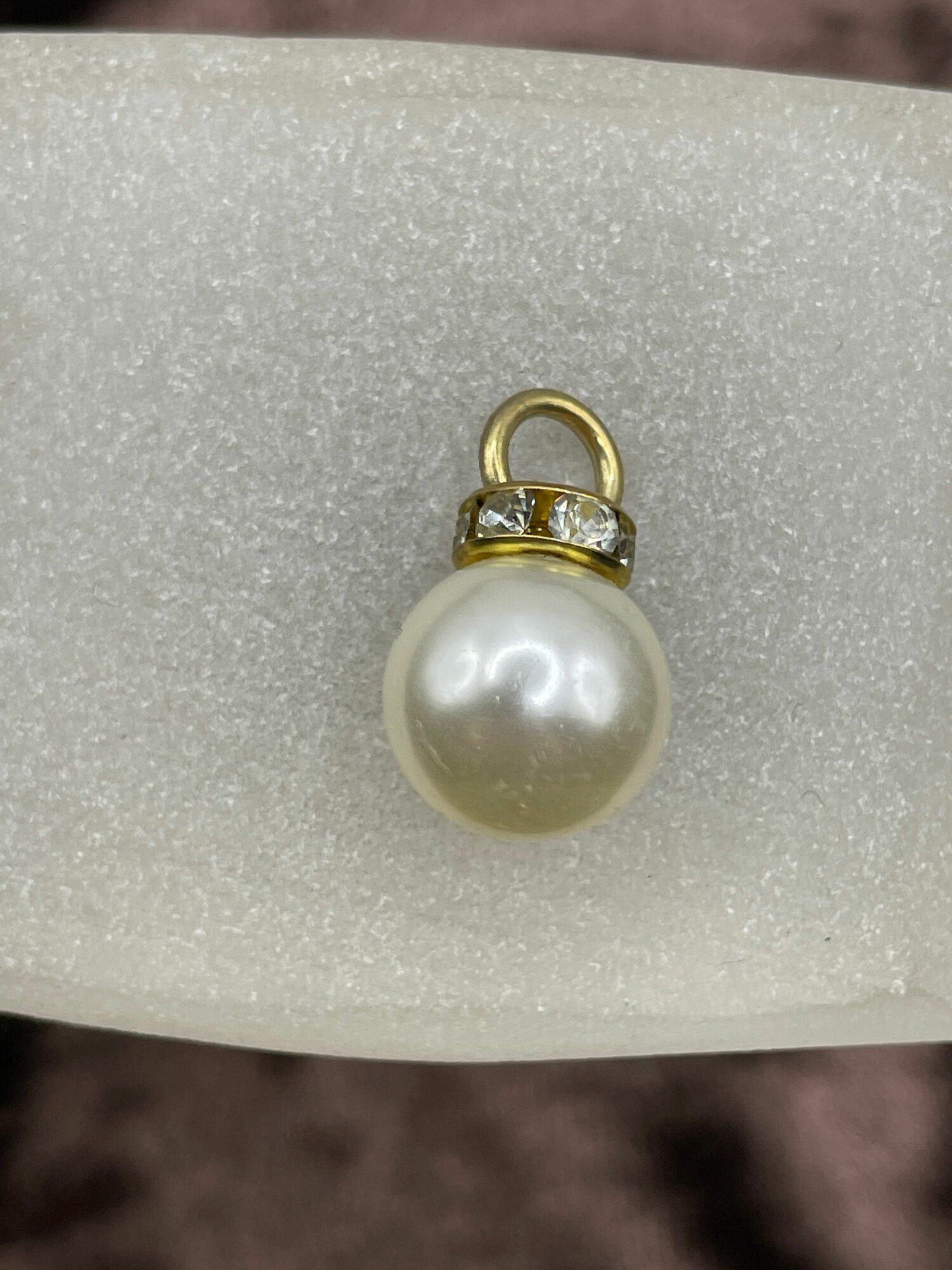 Винтажный кулон подвеска, имитация жемчуга