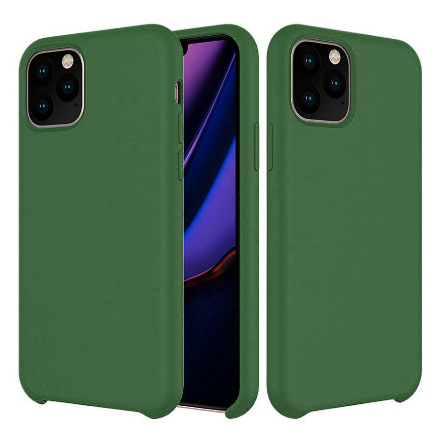 Силиконовая накладка без логотипа (Silicone Case) для Apple iPhone 11 Pro темно-зеленый