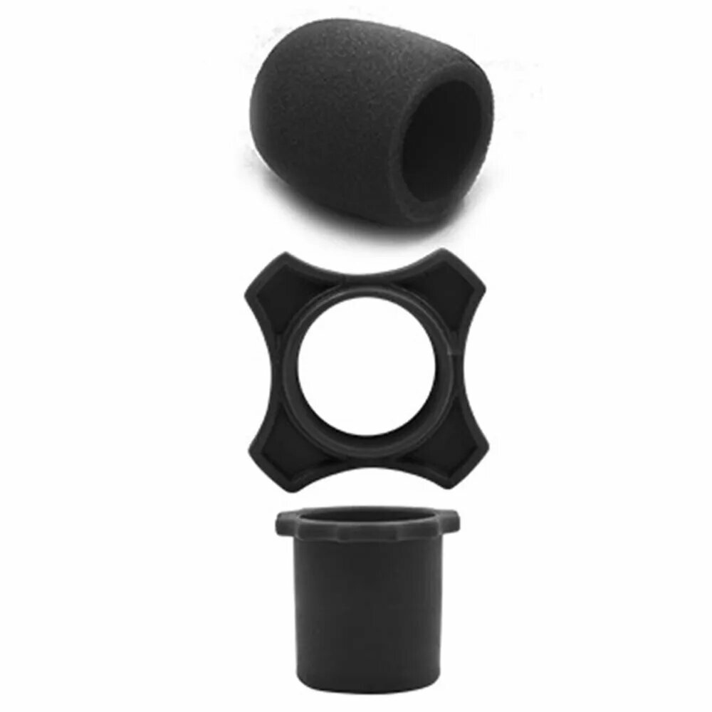 Аксессуар для микрофона универсальный Силиконовый защитный чехол для микрофонов AntiSlip из 3 предметов для домашнего караоке, черный