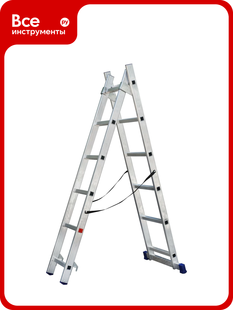 Двухсекционная алюминиевая лестница SMARTY 2x6 SN011-206