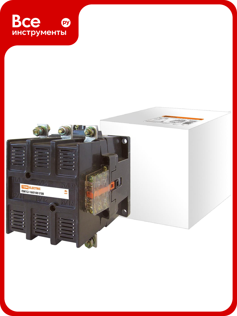 Электромагнитный пускатель TDM ELECTRIC ПМ12-160100 У3В 380В SQ0714-0025