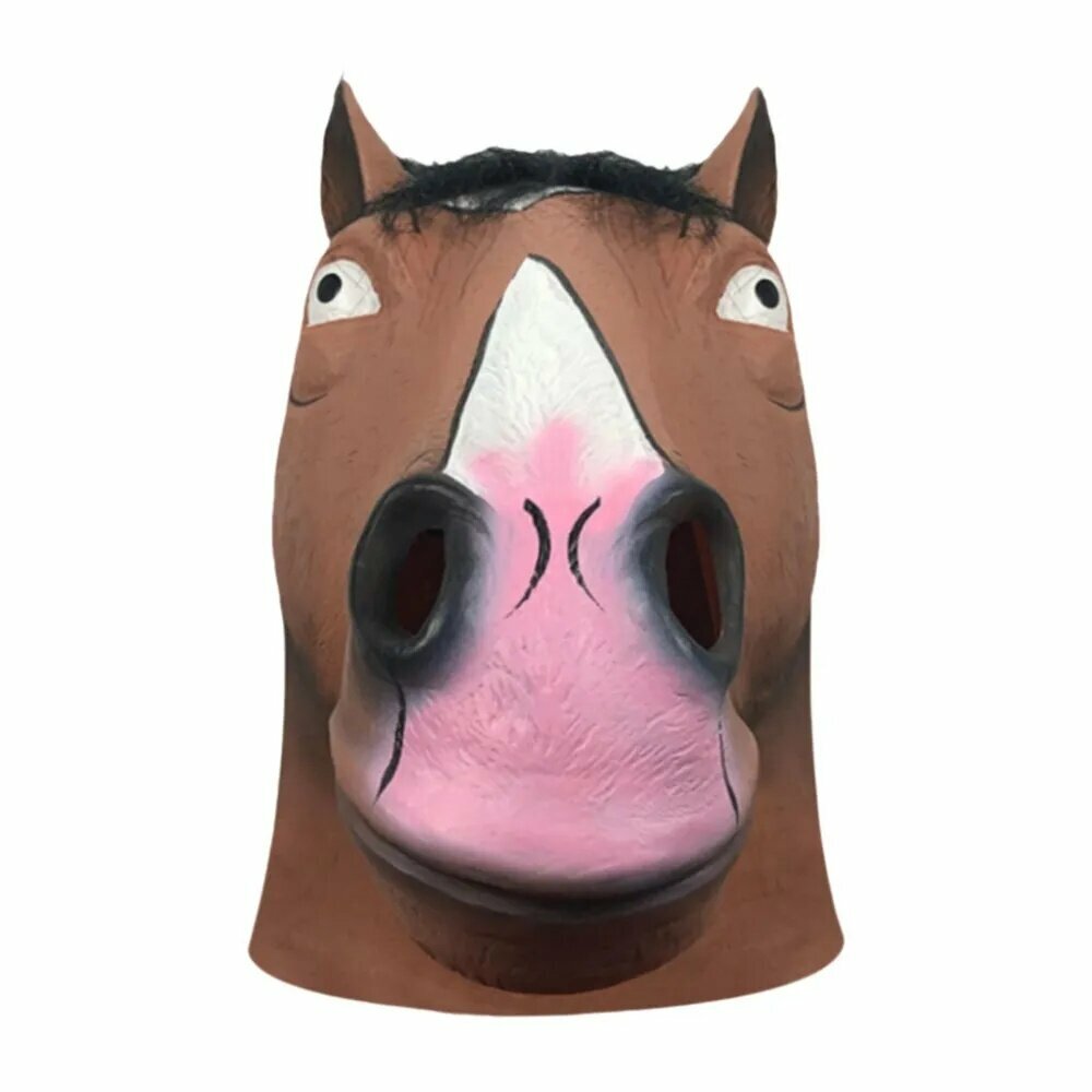 Реалистичная маска лошади из латекса для вечеринок и Хэллоуина, головной убор для косплея