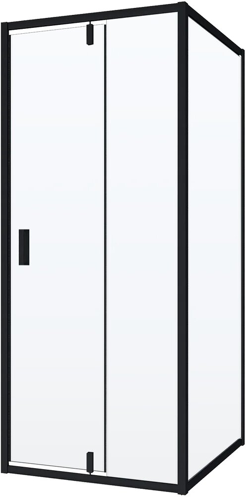 Душевой уголок Niagara Nova NG-83-8AB-A70B без поддона, стеклянный, черный, 80x70, с распашными дверями