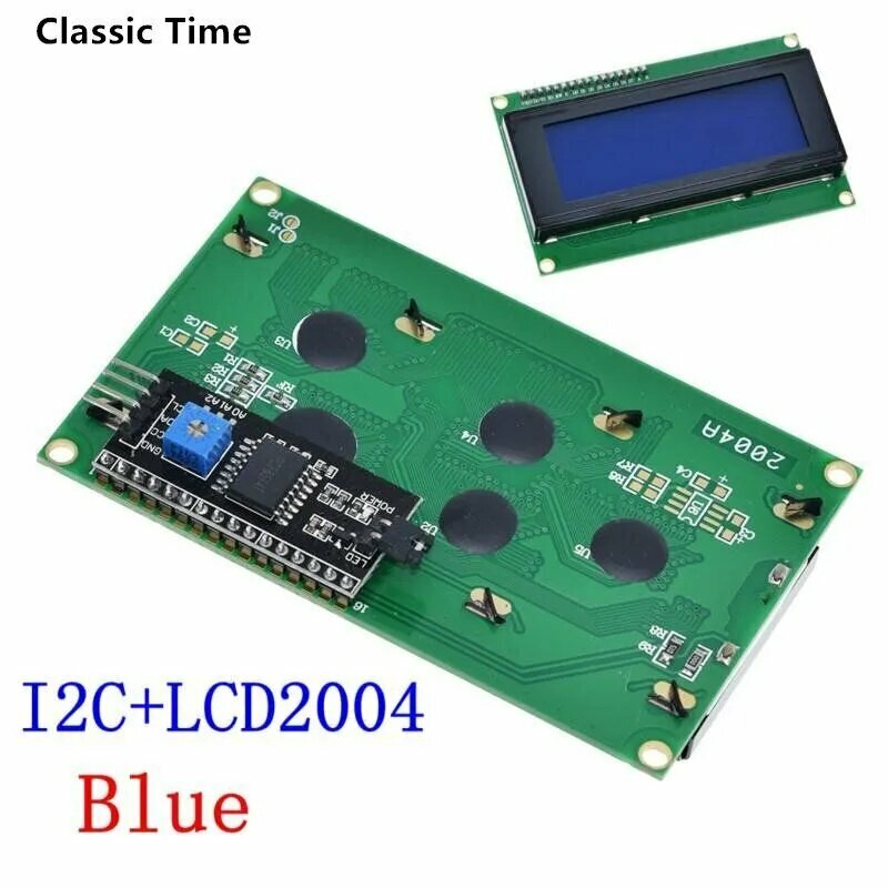 LCD2004+ I2C 2004 20x4 2004A Синий/зеленый экран HD44780 Символьный ЖК-дисплей с модулем адаптера последовательного интерфейса IIC/I2C