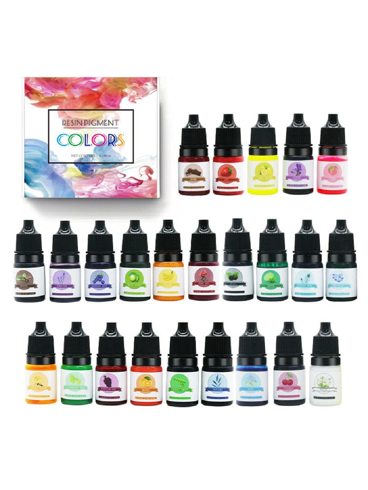 24 цвета, 5 мл маслянистой цветной эссенции