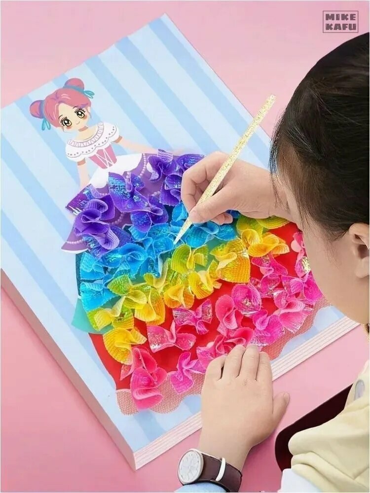 Dabang Набор для творчества для девочек творческий комплект с наклейками, фломастерами, бусинами и аксессуарами для рукоделия