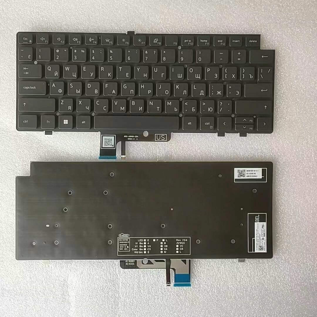 Новая русская клавиатура для ноутбука DELL 7640 с черной подсветкой SG-2790-XAA SN2B01B20