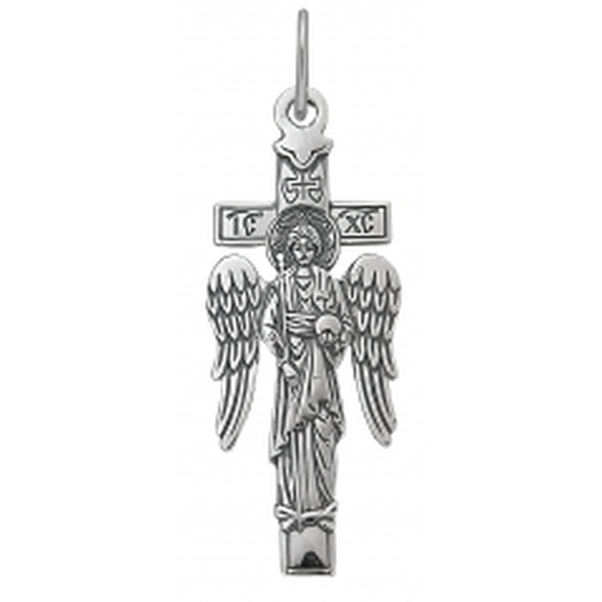 Крестик, серебро, 925 проба, чернение