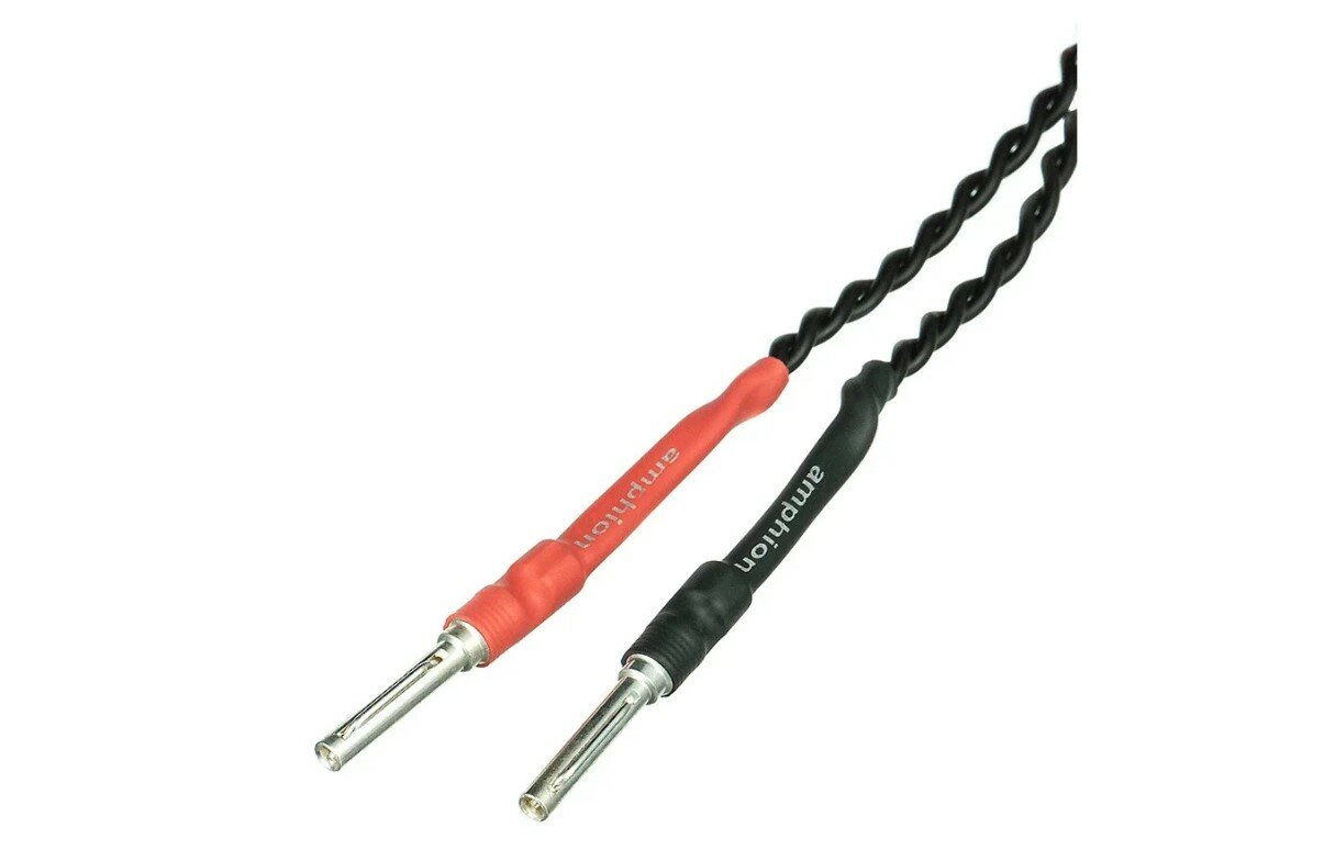 Кабель акустический Amphion Speaker Cable 2.5 m Banana для мониторов и усилителей, черный