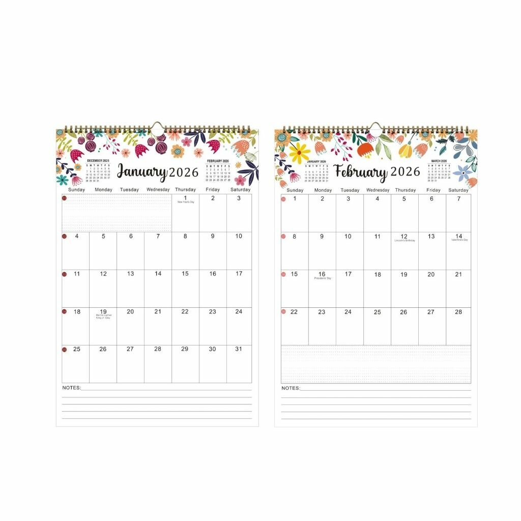 2026 2027 Английский Календарь YO Coil Настенный Календарь-014