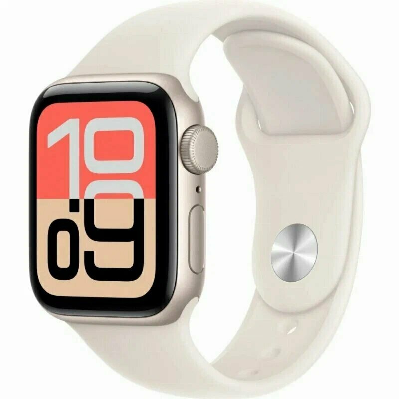 Watch SE 3 (2025) 40mm GPS Starlight, Умные часы Apple, Starlight Sport Band M/L