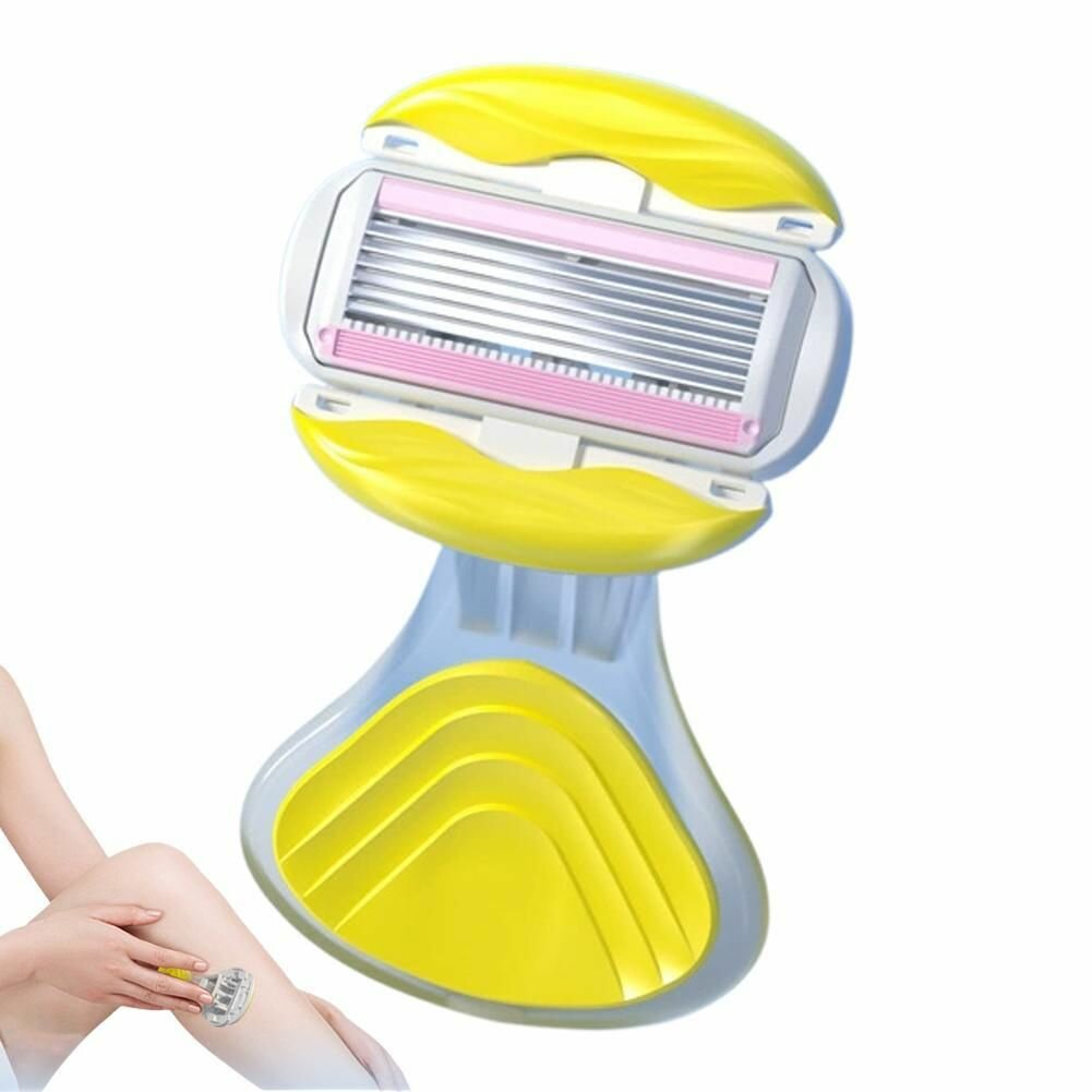 Мини бритва женская многоразовая / станок для бритья женский в футляре