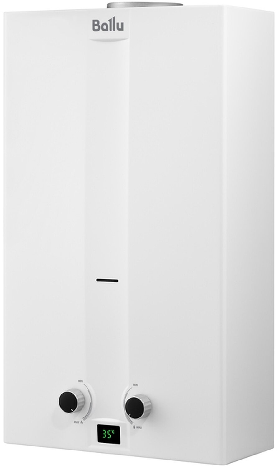 Газовый проточный водонагреватель Ballu GWH 10 Fiery Turbo, белый, 10 л/мин, 20 кВт