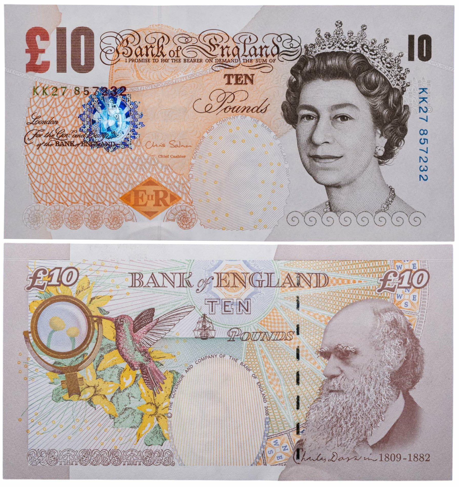 Англия 10 фунтов 2000 Pick 389d