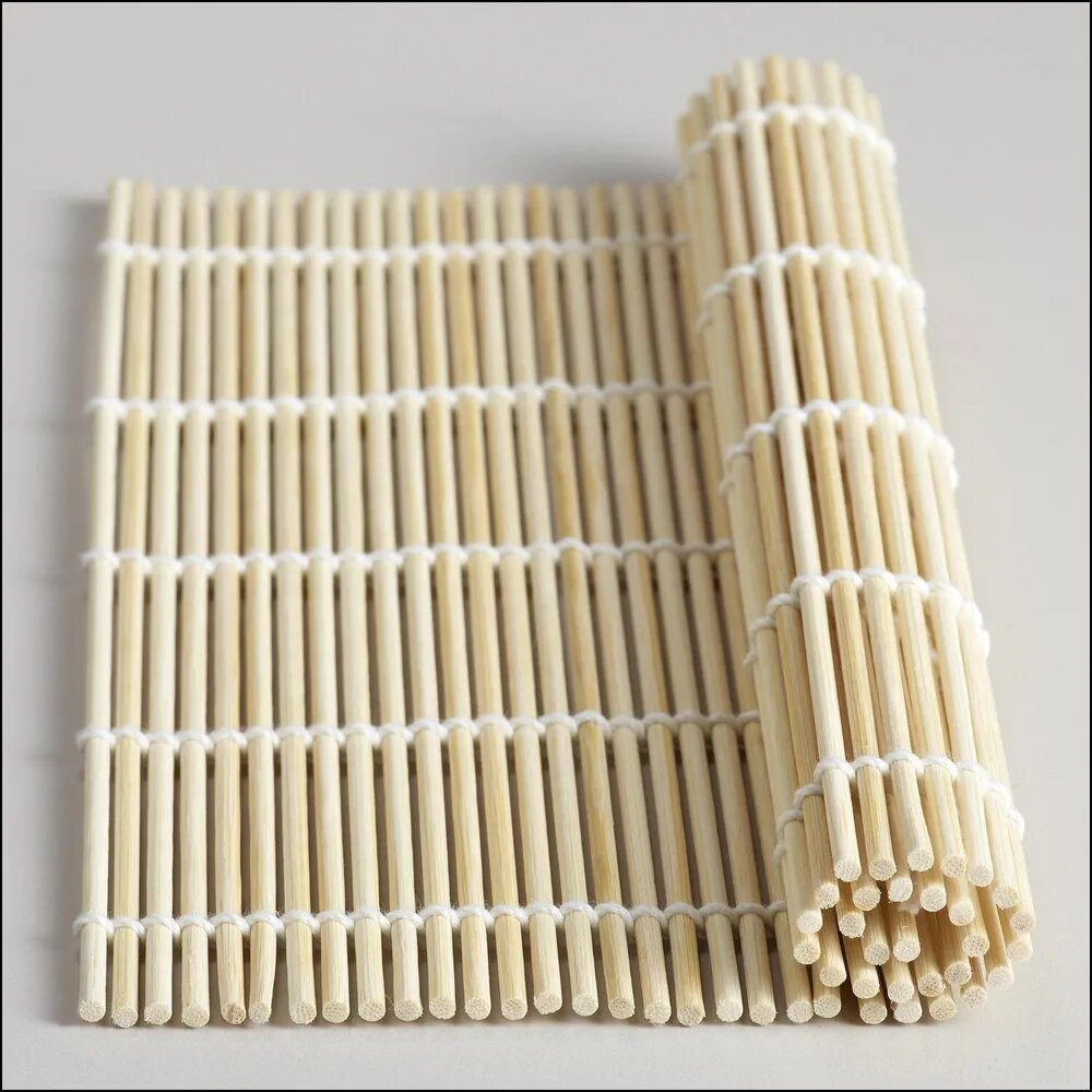 Бамбуковая циновка Макису для приготовления роллов и суши в домашних условиях удобный коврик для идеальных рулетиков