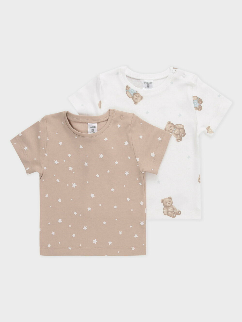 Футболка из натурального хлопка для малыша, 2 шт, комплект из 2 шт.