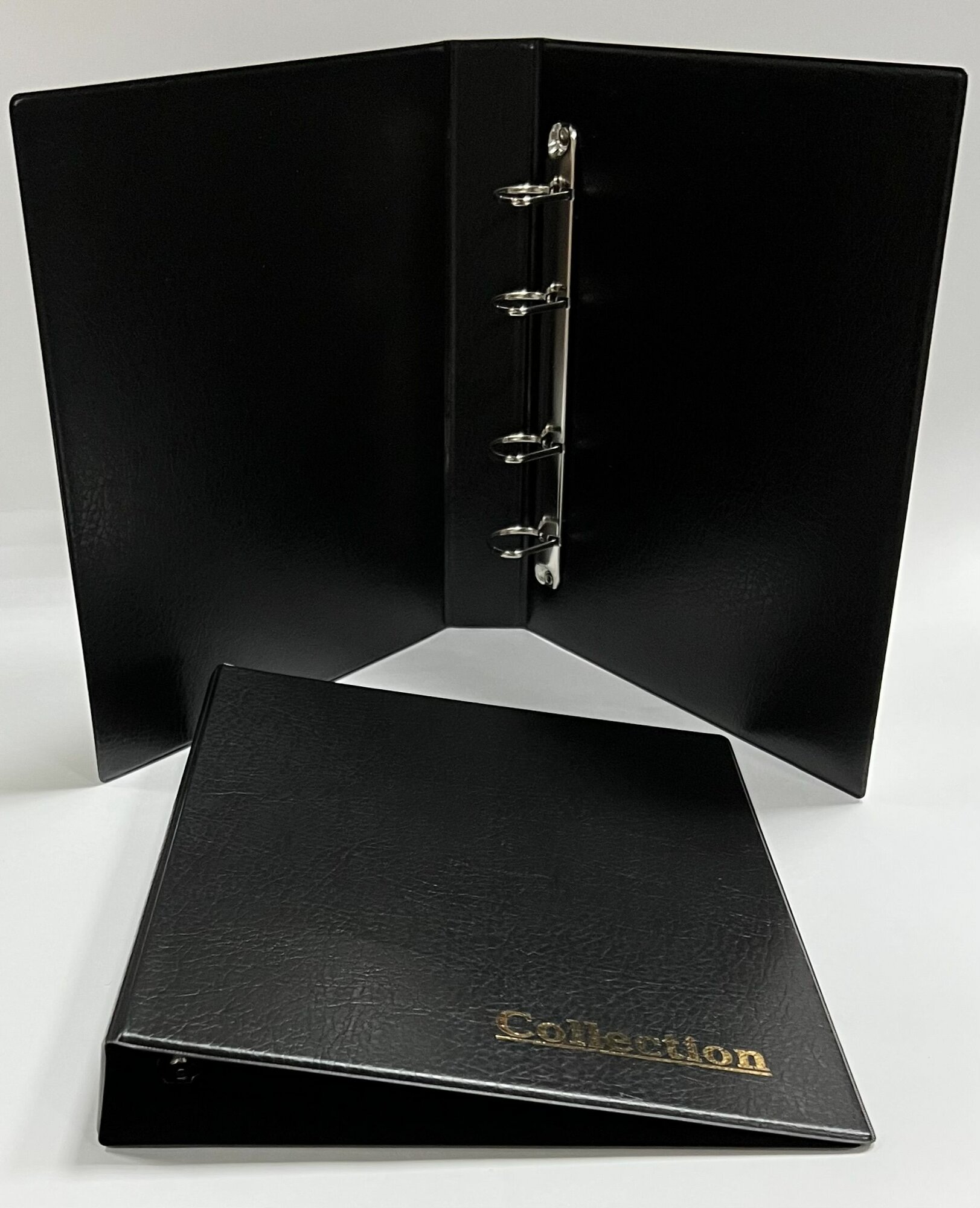 Альбом для монет и банкнот кольцевой (кожзам, формат Оптима) черный