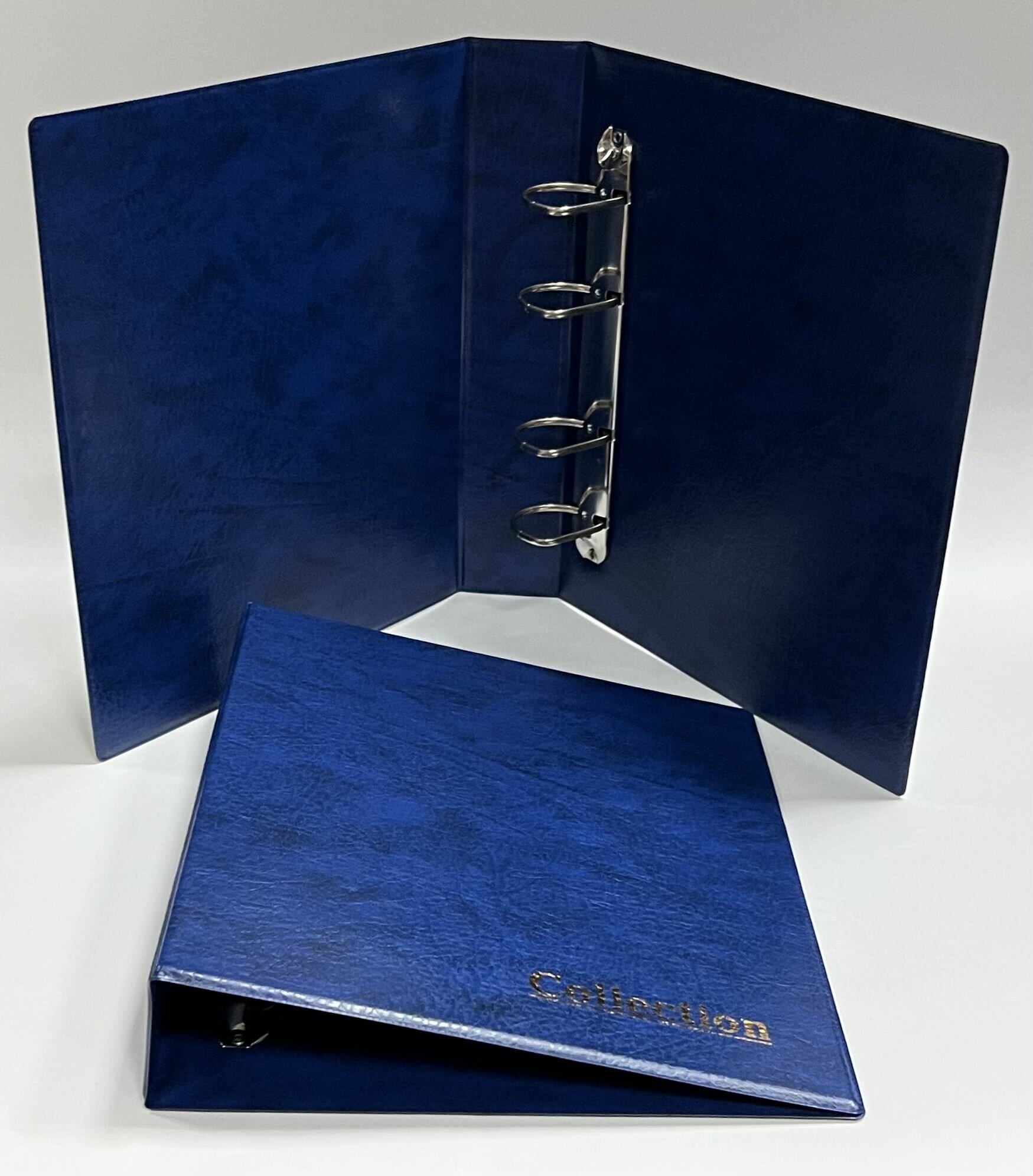 Альбом для монет и банкнот кольцевой (кожзам, Оптима, 50 мм) синий