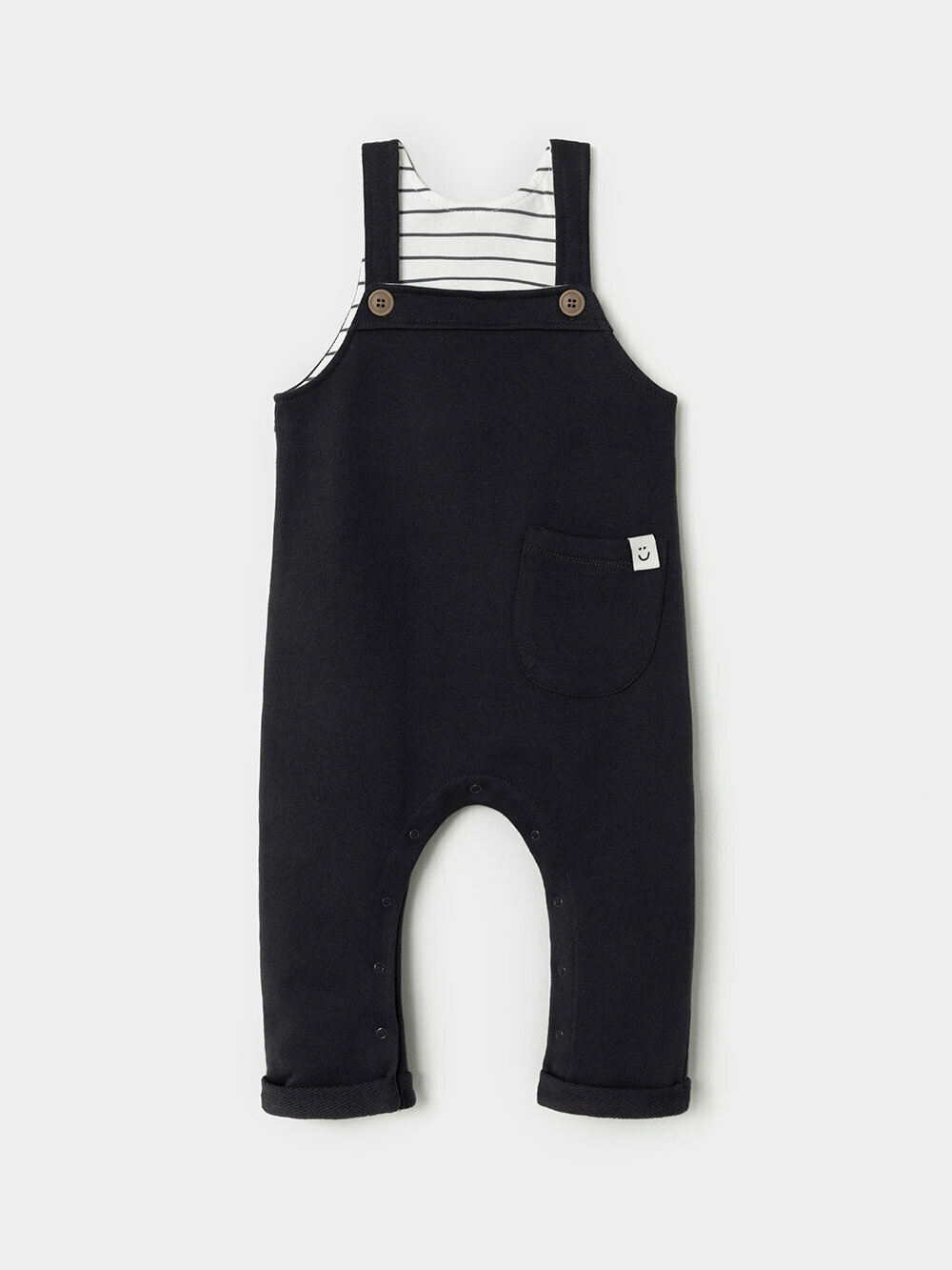 Полукомбинезон на лямках для малыша, натуральный хлопок