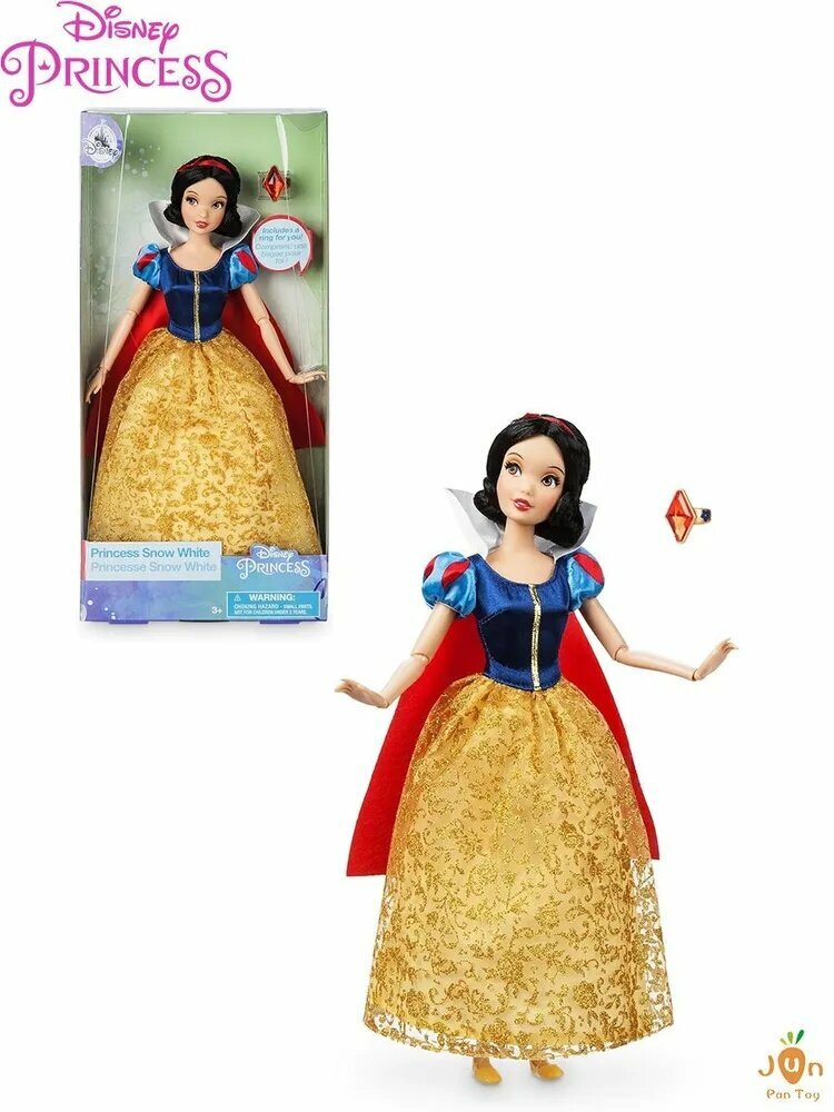 Disney Princess Classic Snow White / Игрушка для девочки с куклой белоснежки и кольцом, подходящая в качестве подарка на день рождения