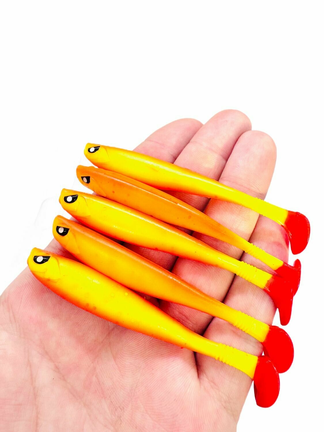 Силиконовые приманки для рыбалки; Силиконовые приманки; виброхвосты; 5шт 4 дюйма