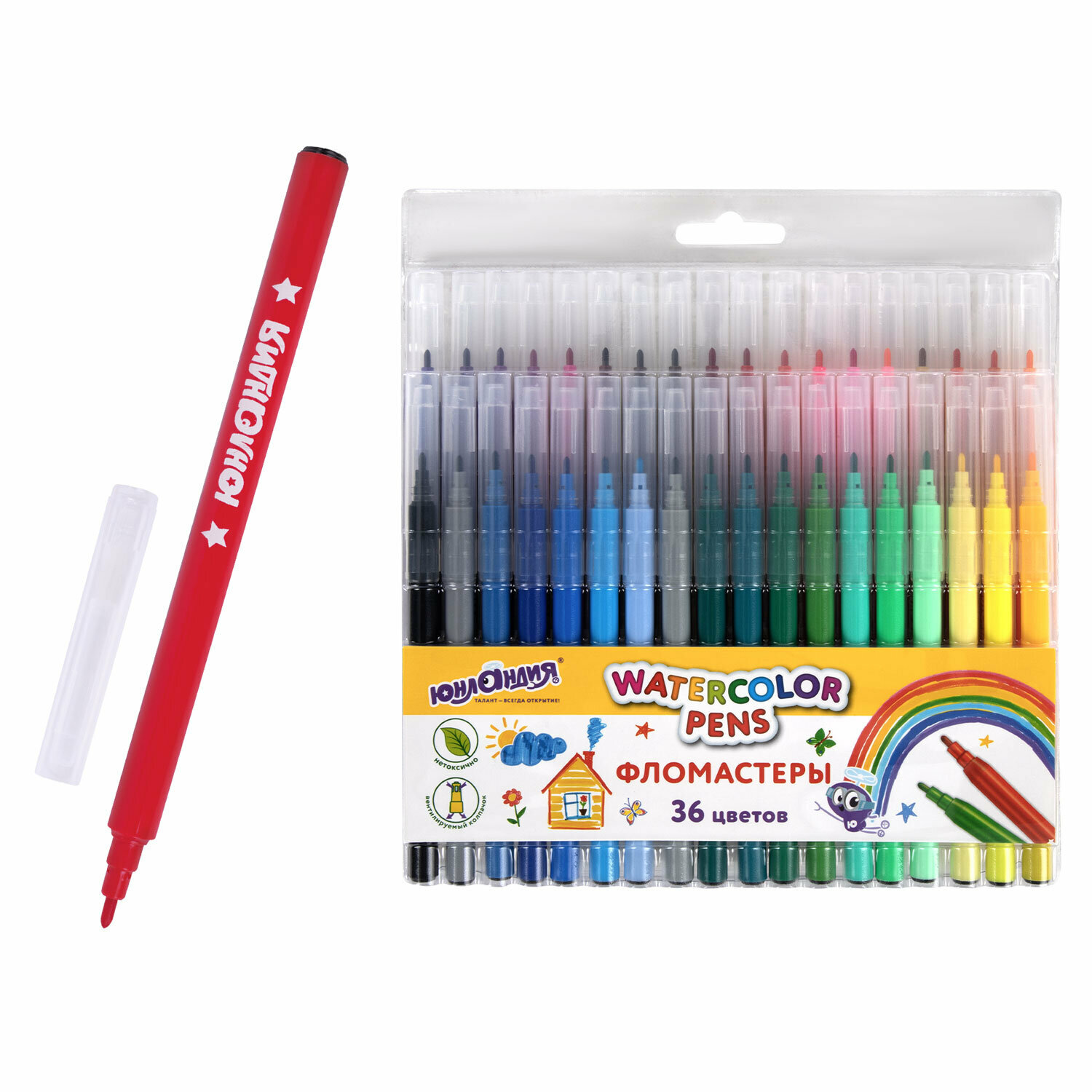 Юнландия Фломастеры 36 цветов Классные! 152631