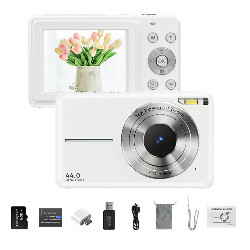 Цифровые камеры унисекс SONGDIAN 5816798, White official standard configuration, 16G memory card