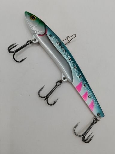 Блесна JACKALL BIGBACKER METAL VIBRATION, цикада,105мм, 35г, приманка на щуку, окуня, судака