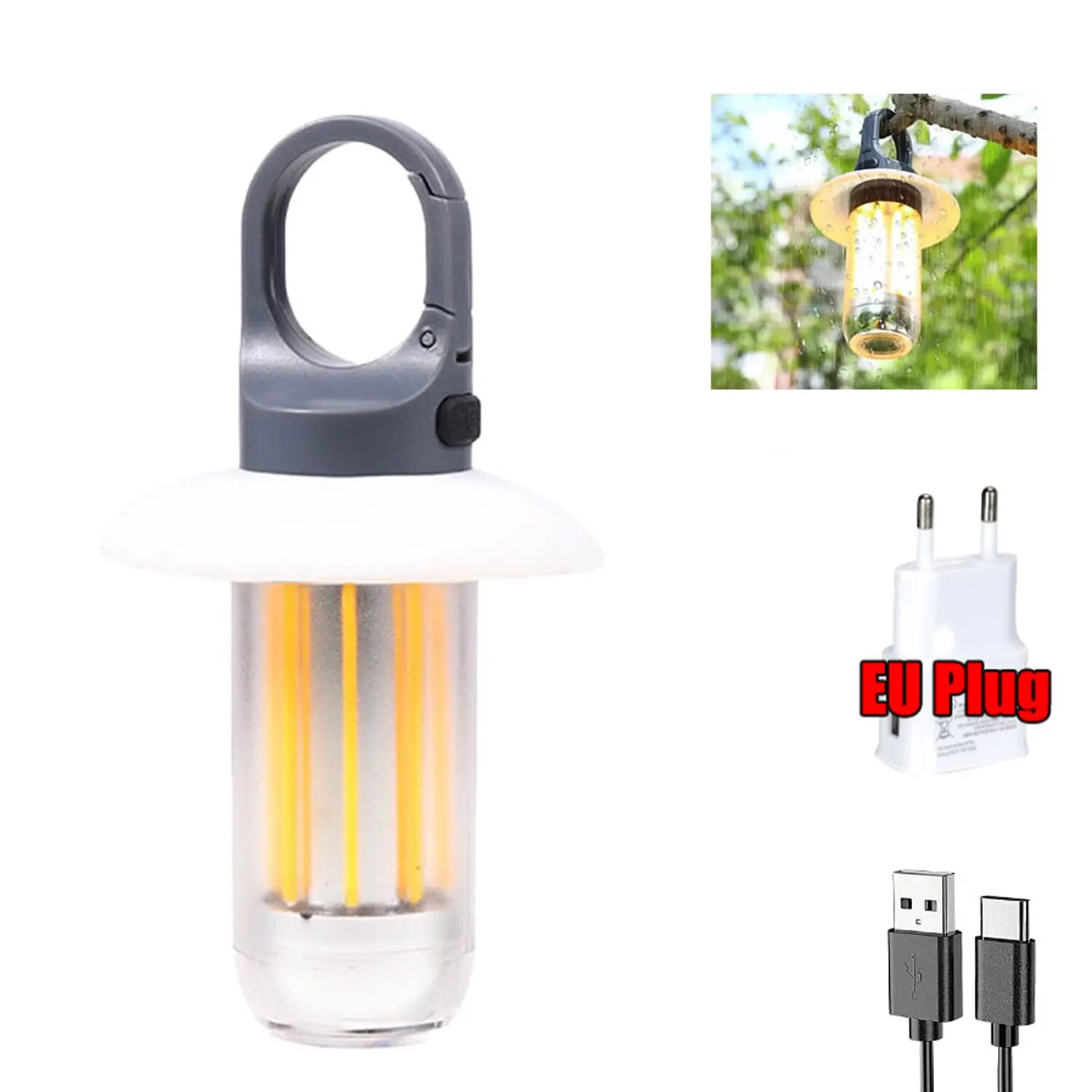 Портативный светодиодный фонарь YY-17 для кемпинга 1PC-EU PLUG