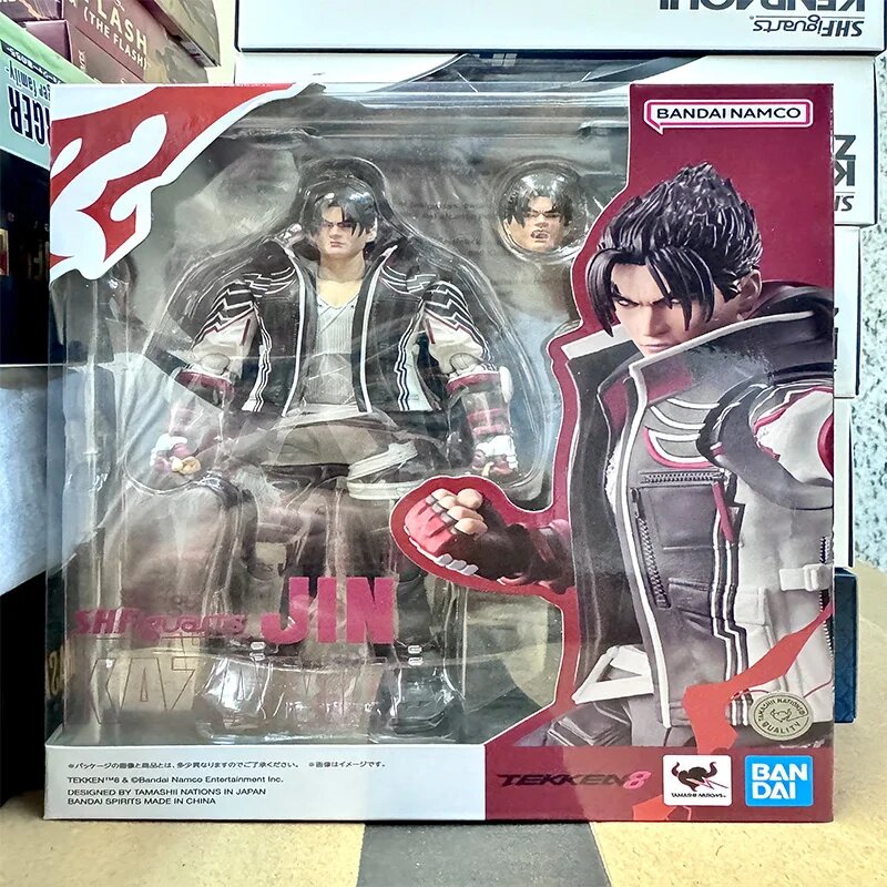 Оригинальная фигурка Bandai, комплект модели Tekken 8, аниме-фигурки SHF Jin Kazama, коллекционная модель, экшн-фигурка, игрушки для мальчиков, подарки