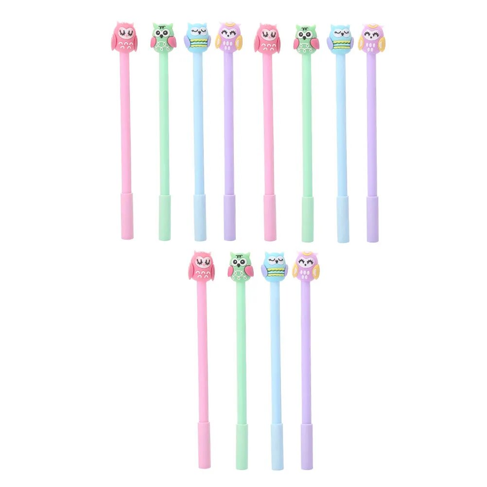 Гелевые ручки сова 12 штук