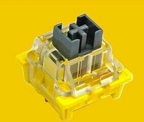 Переключатели свитчи VAL для механической клавиатуры, Желтый/Черный, 100шт