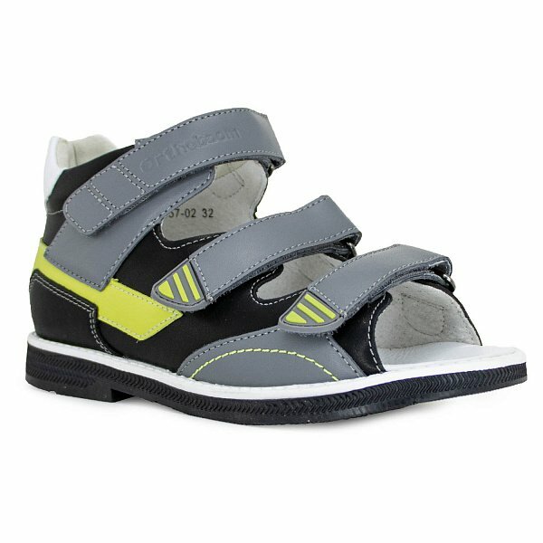 Обувь ортобум ортопедическая детская (сандали) арт.27057-02 графитовый шторм р.32