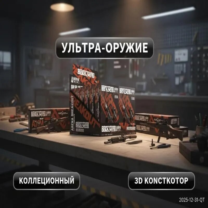 Брелок для ключей модель автомата АКМ из игры Arena Breakout сувенирный