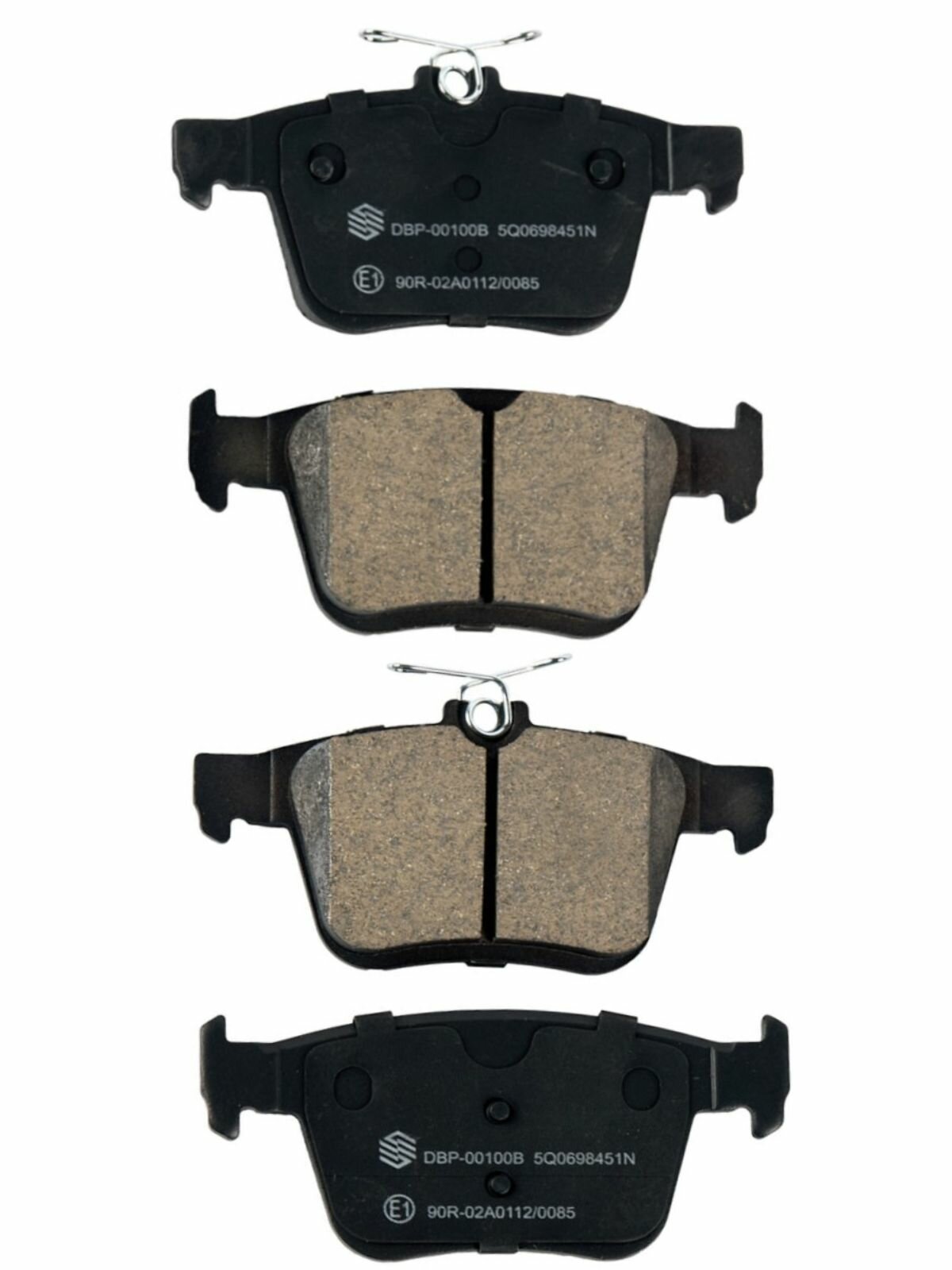 Колодки тормозные задние, качество от WAYTEKO Арт. DBP-00100B/ 5Q0698451N
