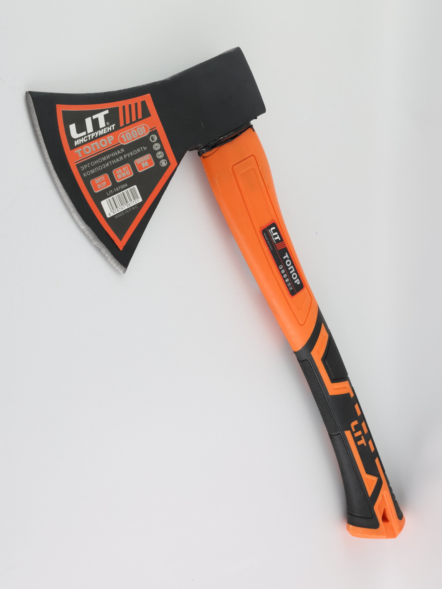 Топор кованый 1000г с пластиковой ручкой LIT