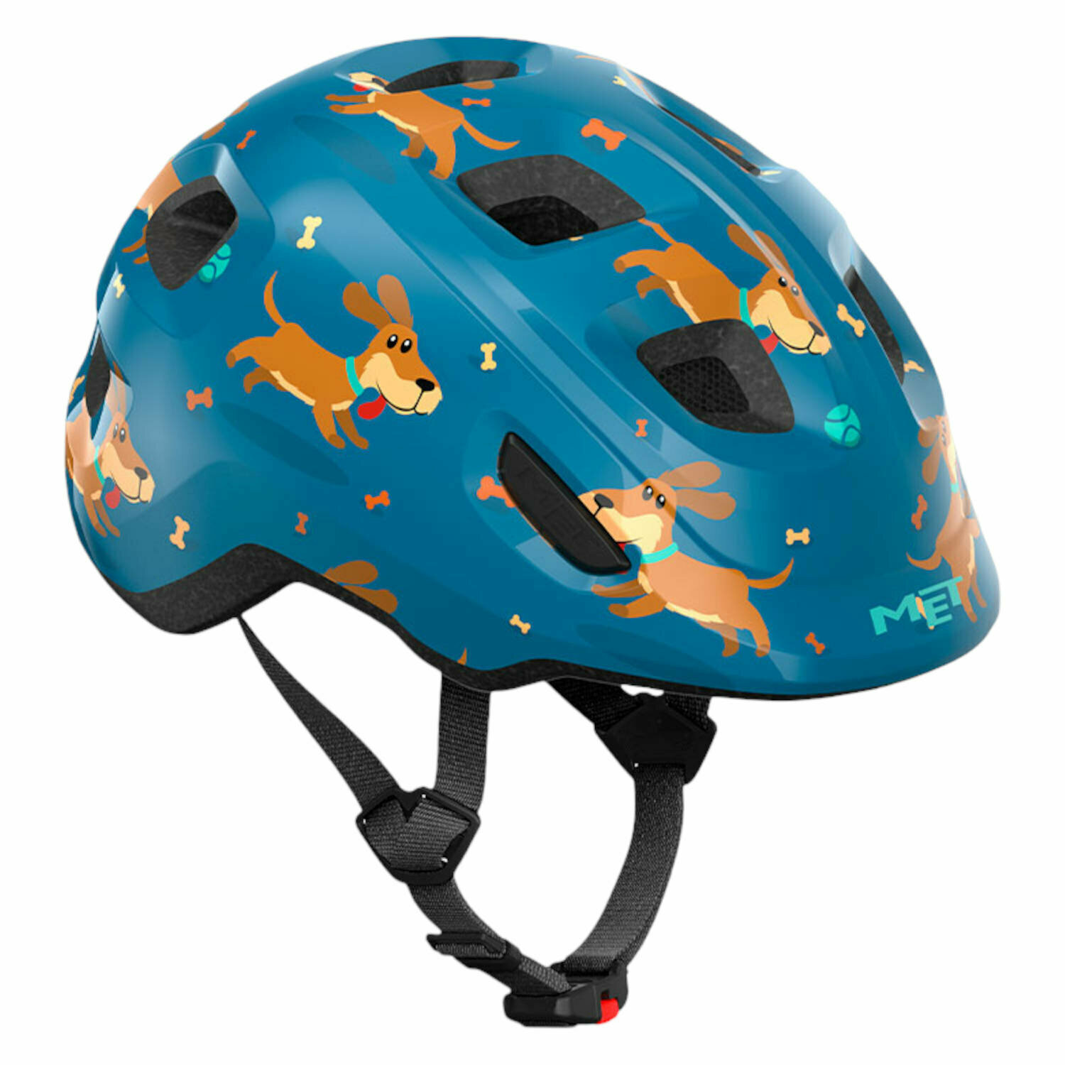 Велошлем MET Hooray Blue Teckel Glossy (см:46-52)