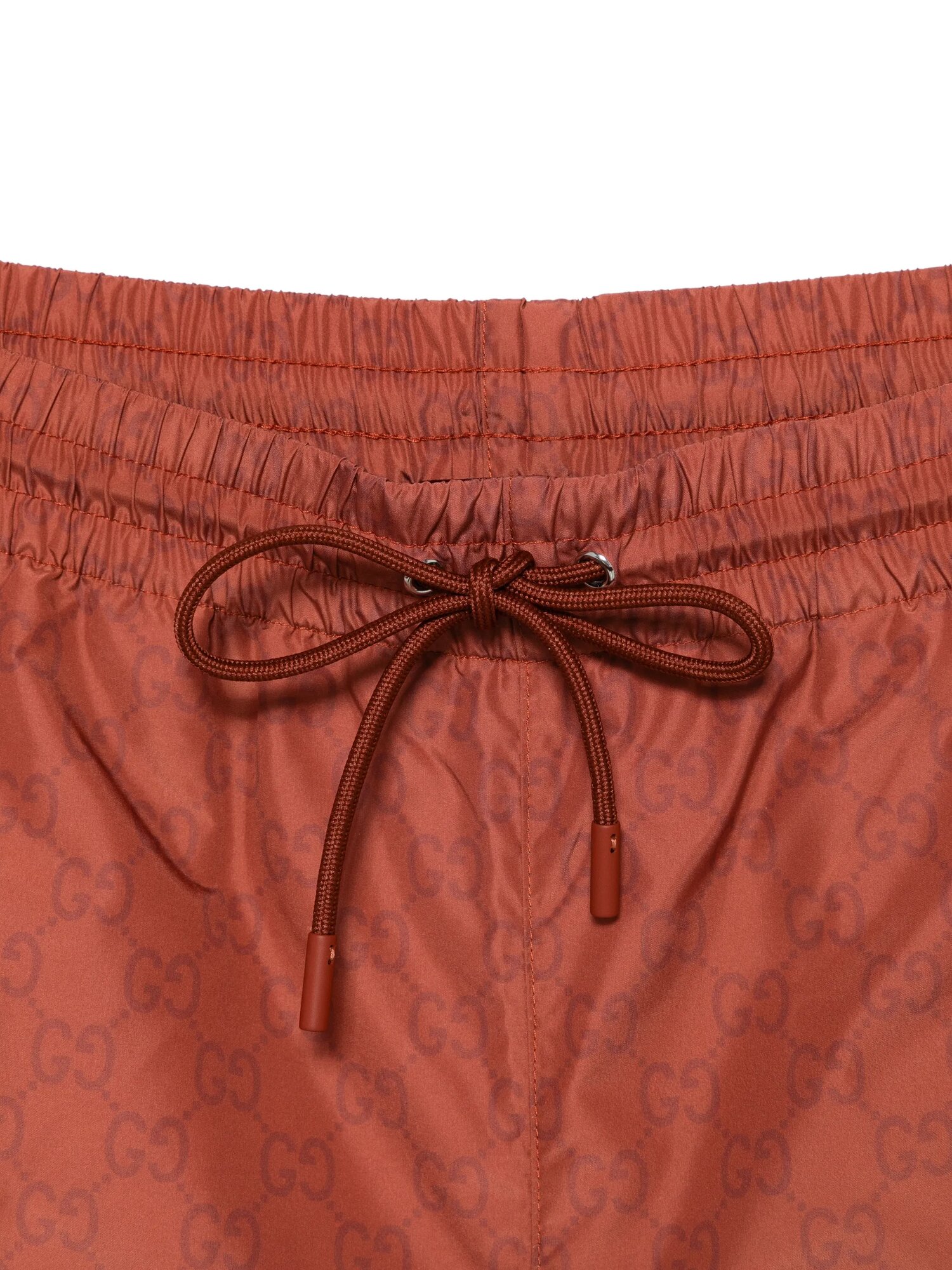 Шорты для плавания GUCCI Monogram drawstring shorts, размер 48, brown — фото 1