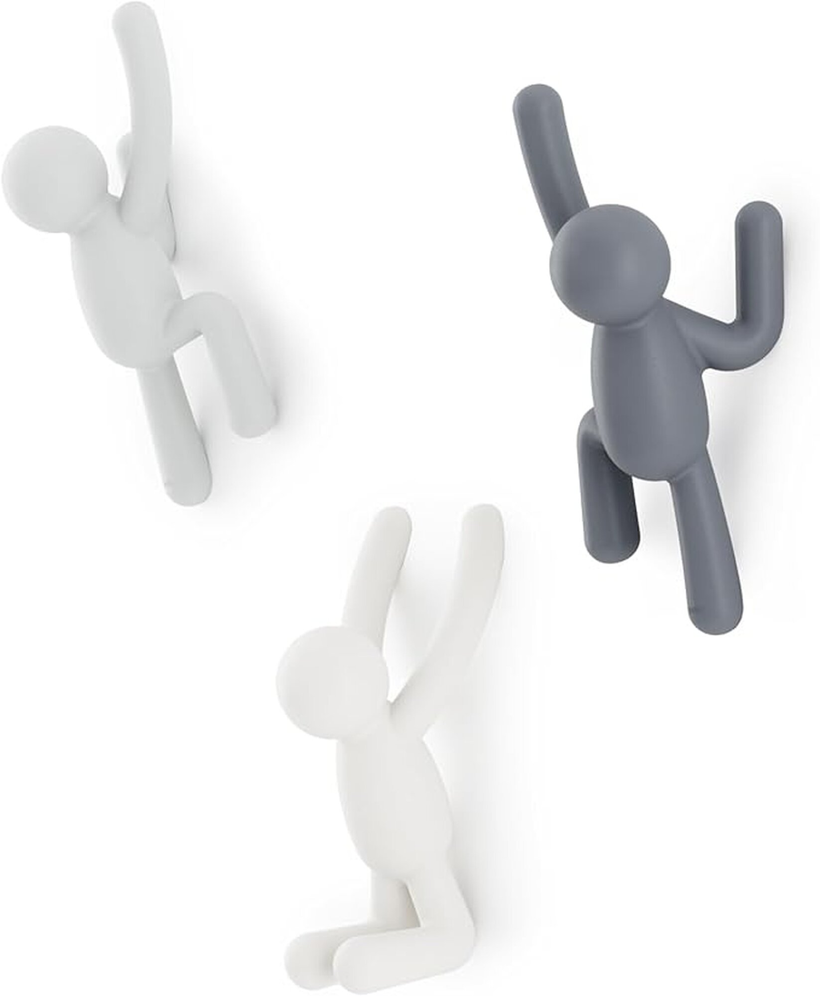 Настенные крючки для одежды Umbra Buddy Hook, 3 шт, цвет белый, серый, 318165-023