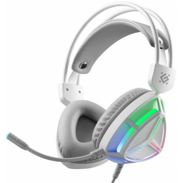 Гарнитура Defender Prism белый, RGB, провод 2 м