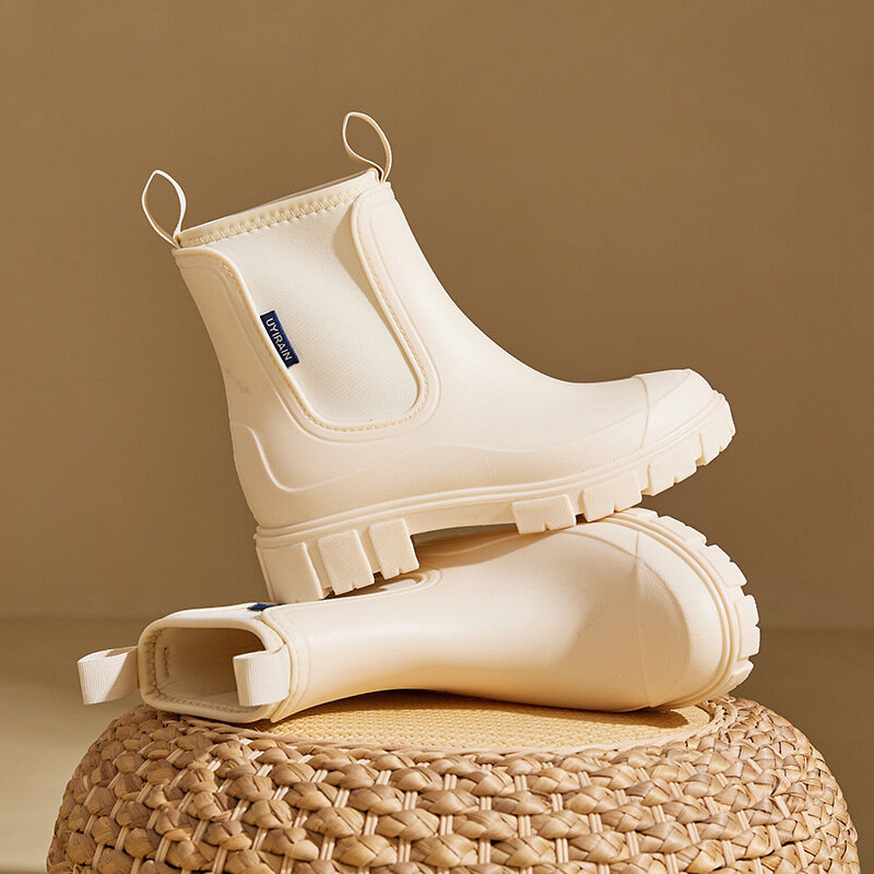 Женские резиновые сапоги до середины икры, сапоги для ходьбы по воде, сапоги Мартина, нескользящие сапоги для воды, водонепроницаемая обувь, взрослые галошиРазмер обуви. EU:40