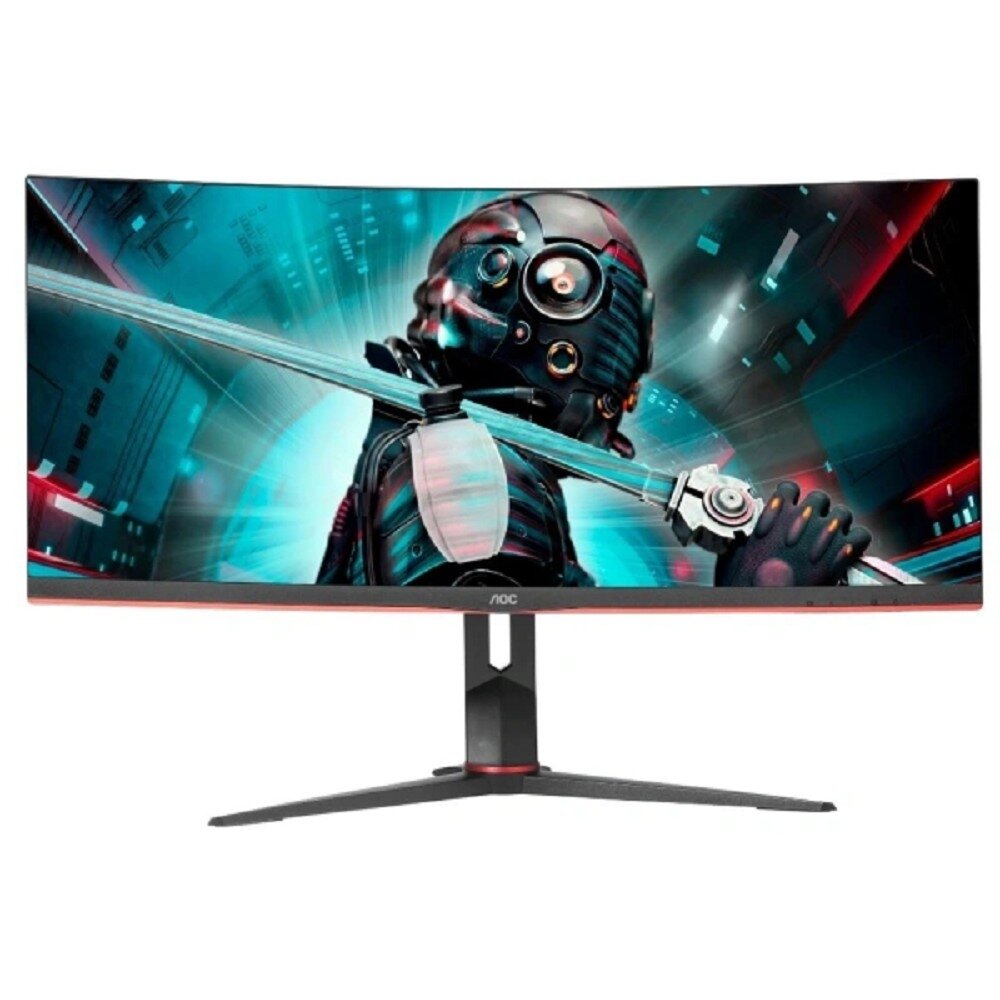 Монитор LCD AOC 34" CU34G2XP VA Curved 3440x1440 180Hz 1ms 178/178 430cd 4000:1 2xHDMI2.0 2xDisplayPort1.4 4xUSB3.2 MM +регулировка по высоте
