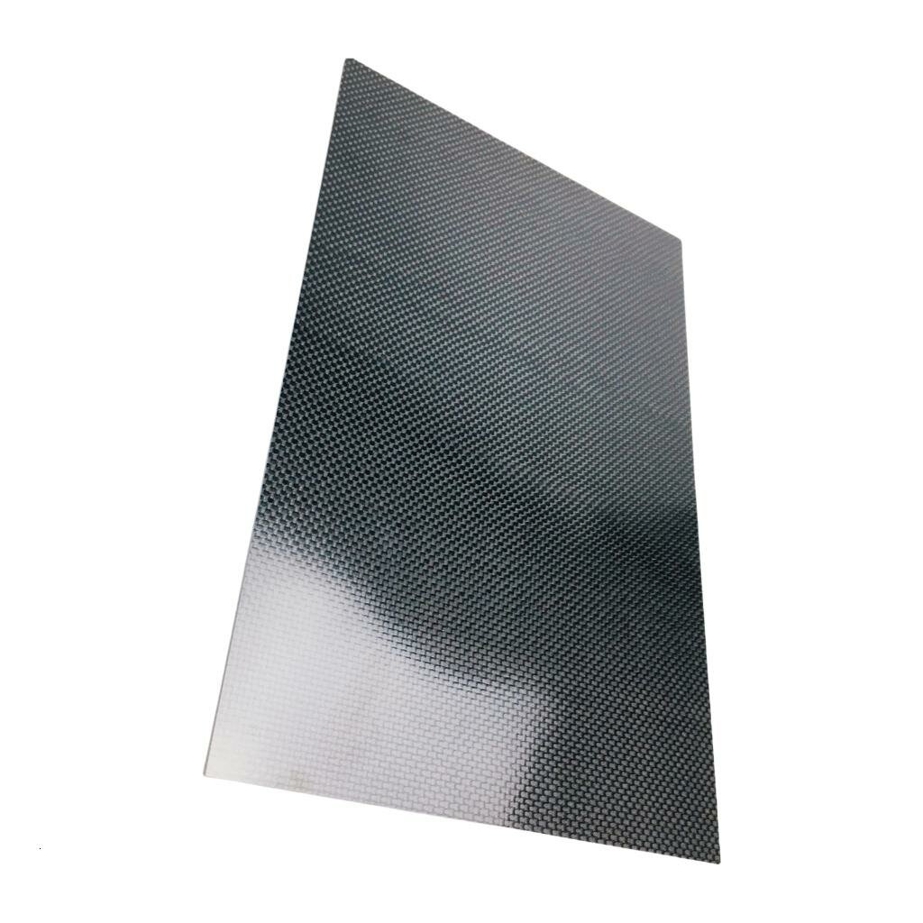 Углеволоконный лист 75x125 мм, 3К, глянцевый, 3mm