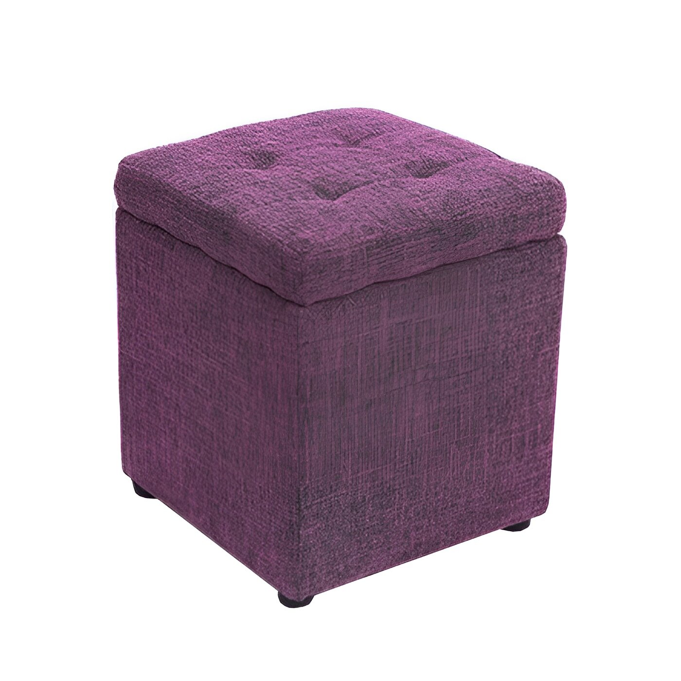 Пуф Евро, 40х40х45 см. с ящиком, каркас ЛДСП, цвет фиолетовый