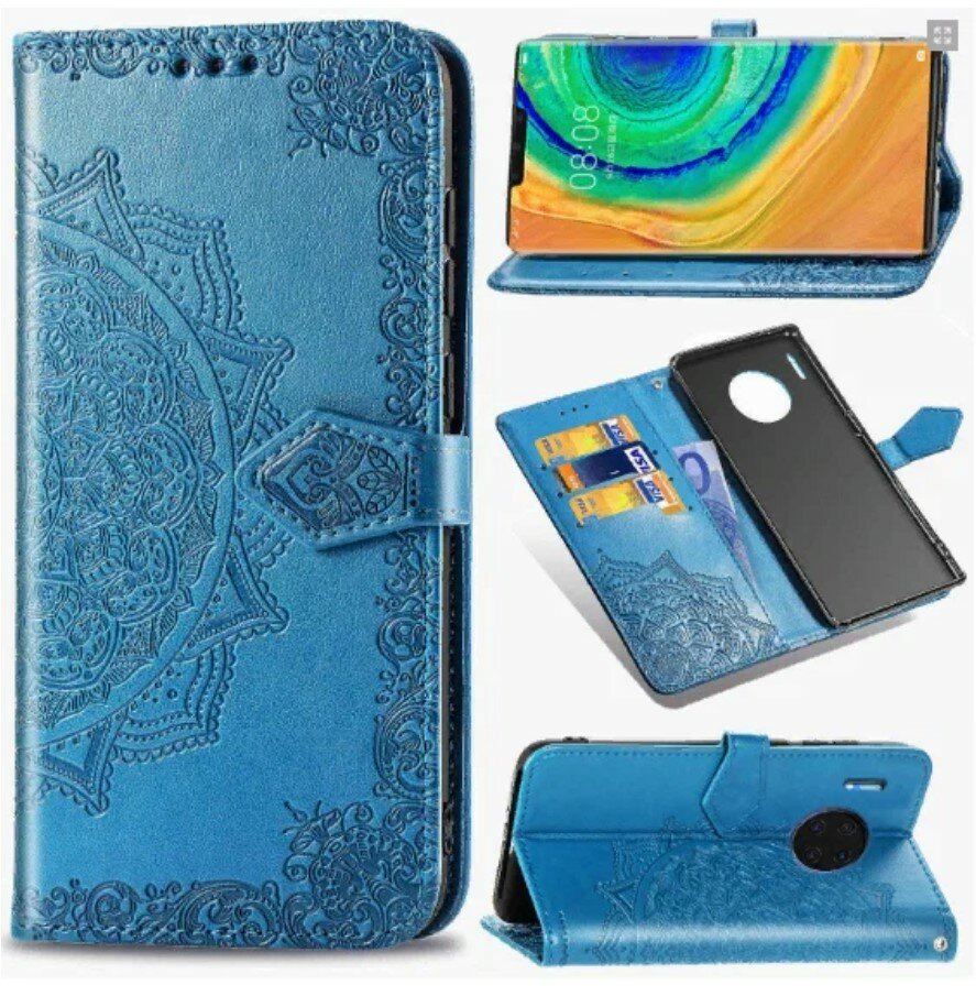 Чехол-книжка MyPads из эко кожи для iPhone 7 4.7 / iPhone 8 / iPhone SE 2 (2020) / Apple iPhone SE3 2022 бирюзовый